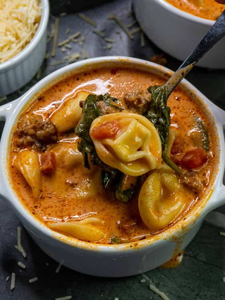 Creamy Crockpot Tortellini - Slow Cooker Meals