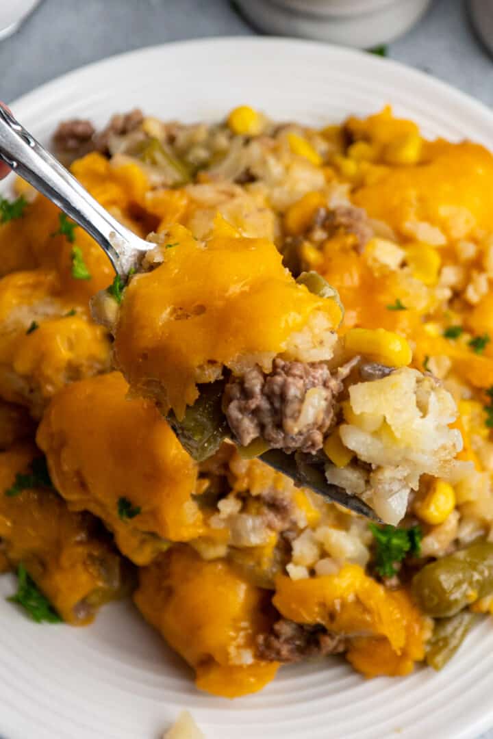 Crock Pot Tater Tot Casserole - Slow Cooker Meals