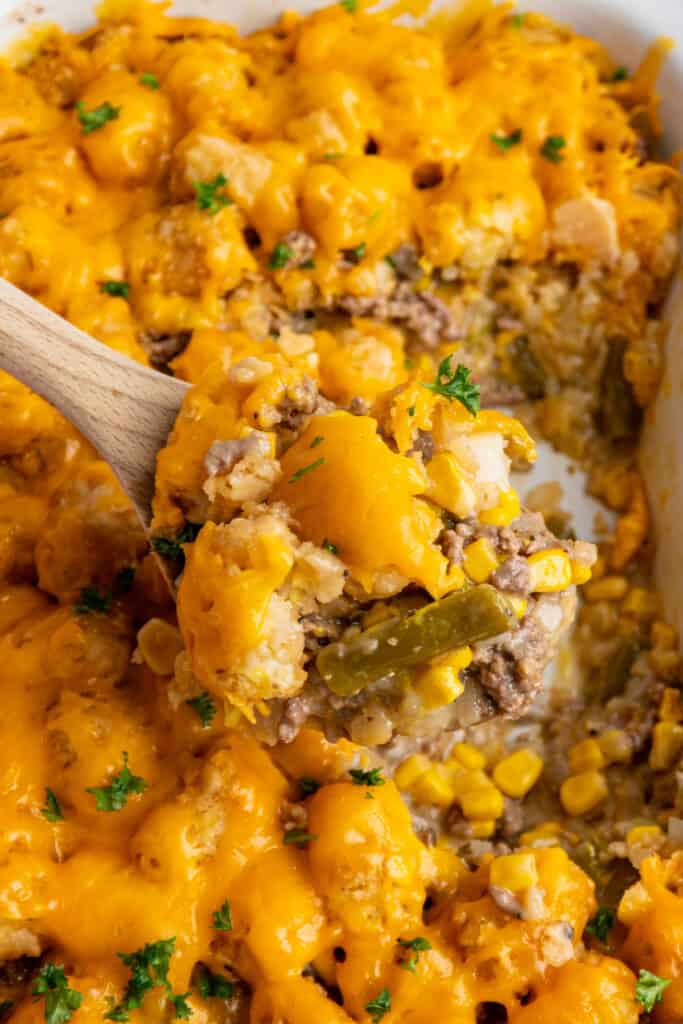 Crock Pot Tater Tot Casserole - Slow Cooker Meals