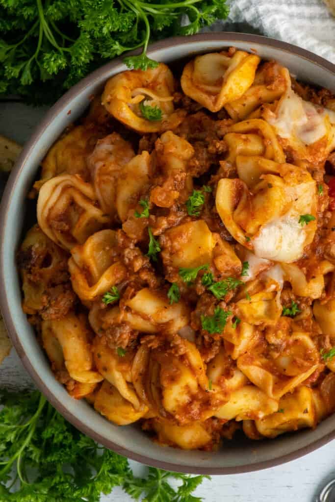 Cheesy Crock Pot Tortellini - Slow Cooker Meals
