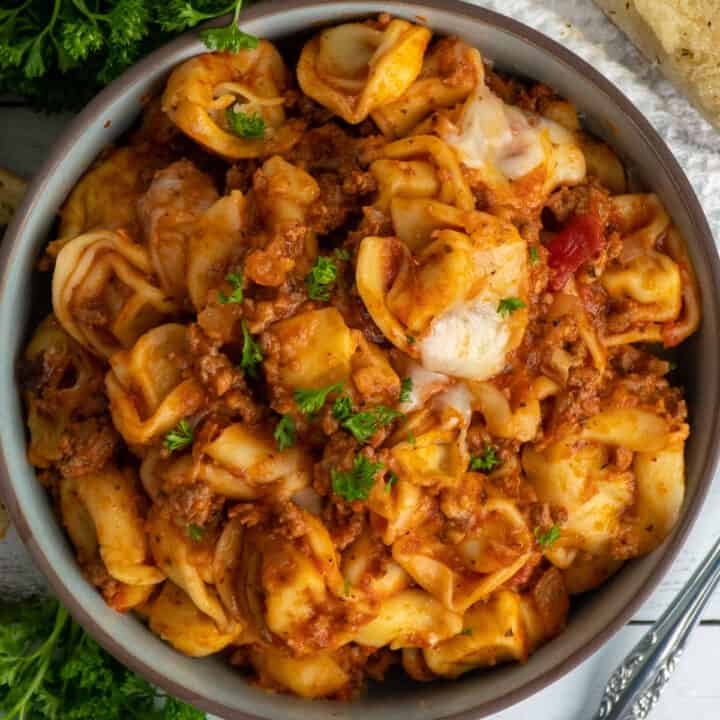 Cheesy Crock Pot Tortellini - Slow Cooker Meals