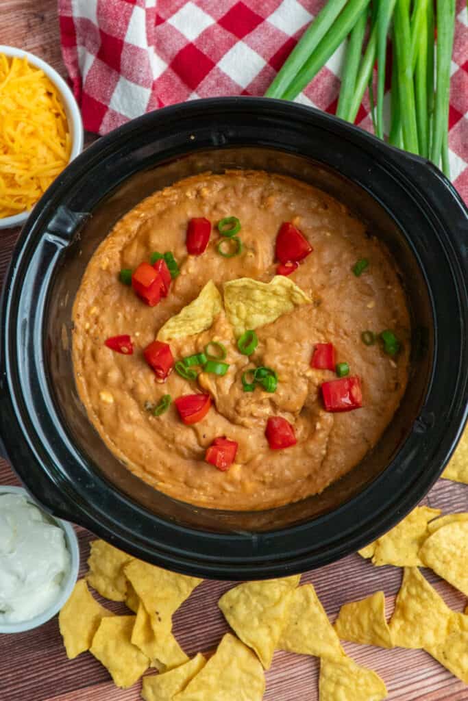 Crock Pot Bean Dip - Slow Cooker Meals