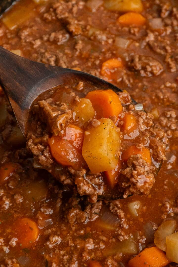 Crock Pot Poor Man's Stew - Slow Cooker Meals