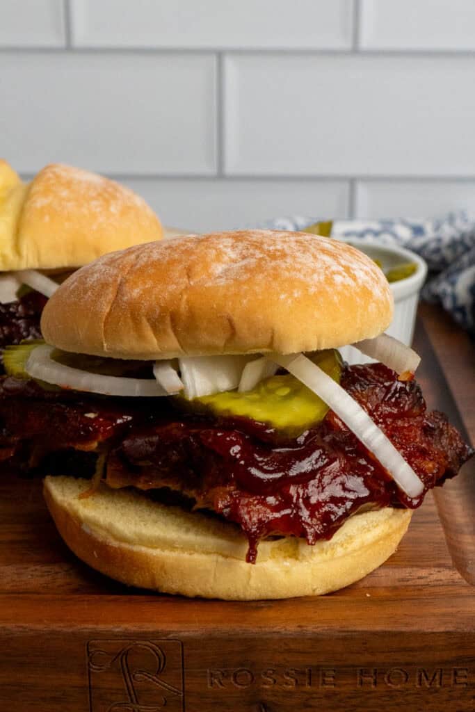 BBQ Rib Sandwich - Slow Cooker Meals
