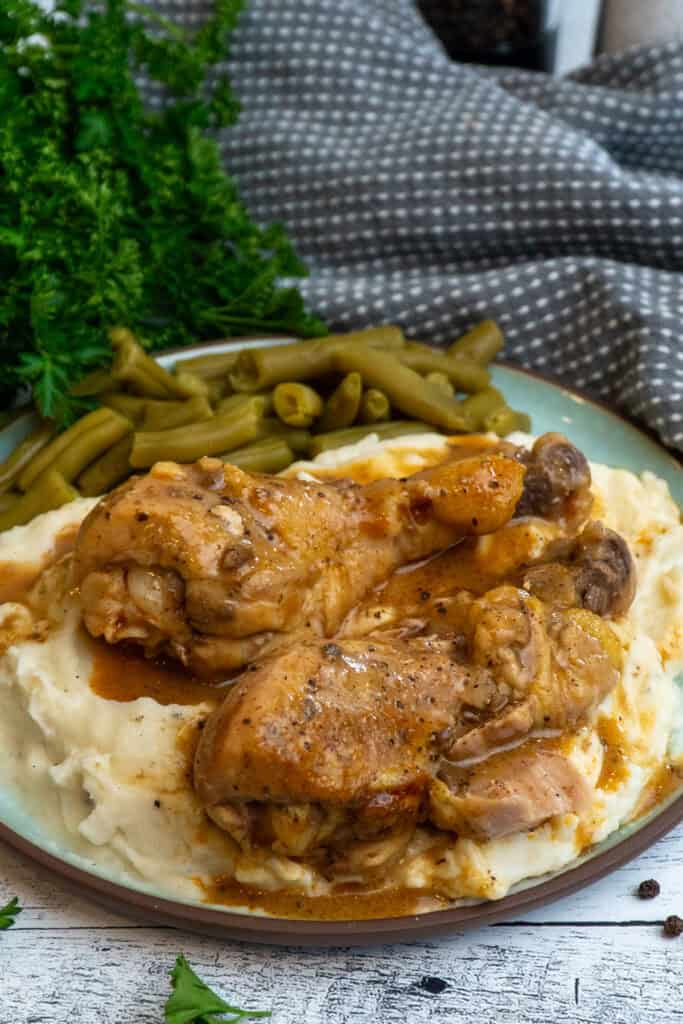 Crock Pot Smothered Chicken Legs - Slow Cooker Meals